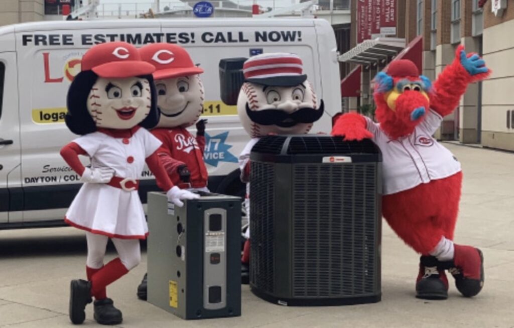 Official Sponsor Of The Cincinnati Reds | Logan Services A/C, Heat ...